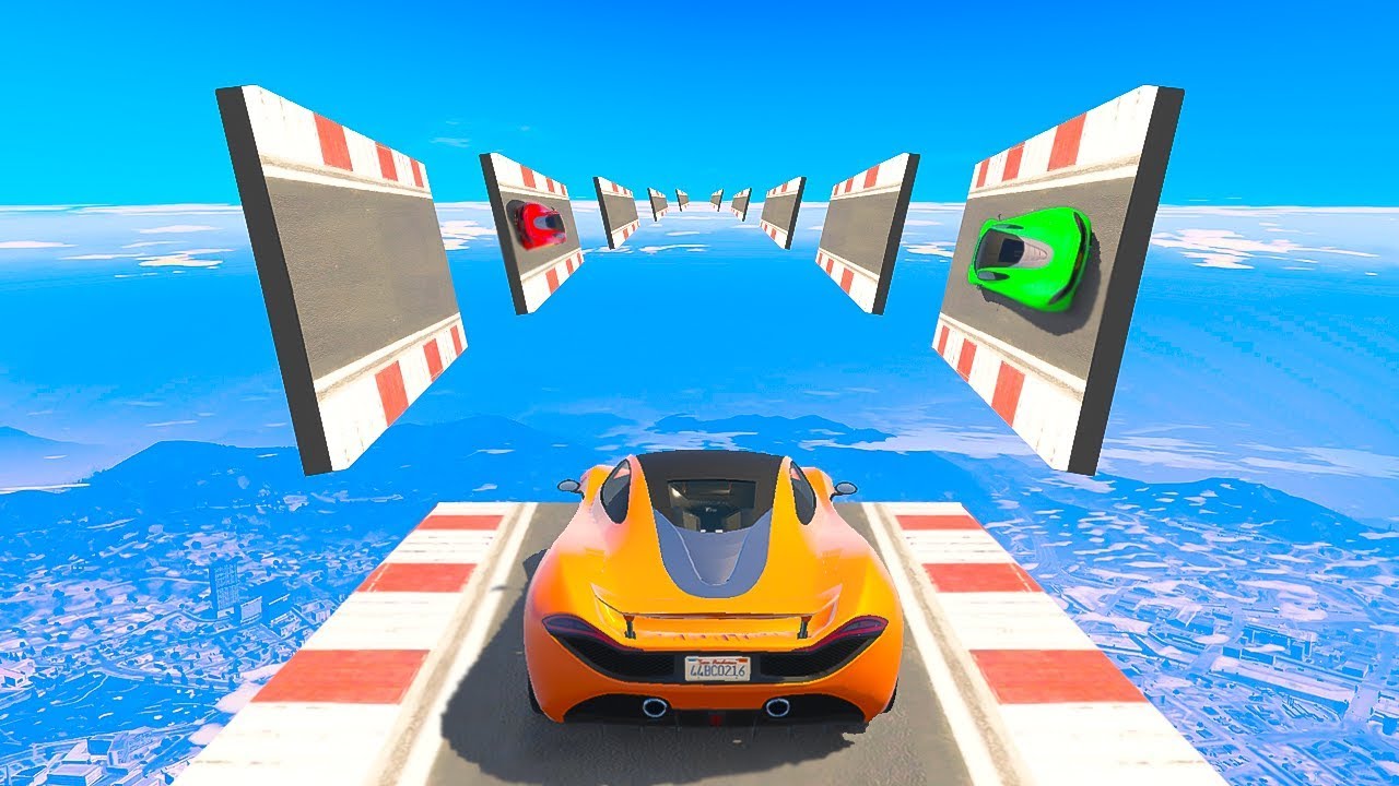 98% IMPOSSIBLE SKY PARKOUR RACE! (GTA 5 Funny Moments) - YouTube