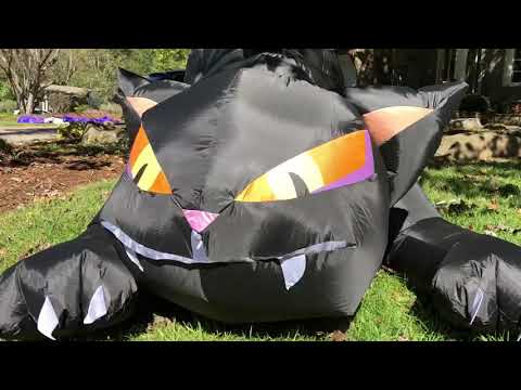 Gemmy 6-ft Animated Airblown Black Cat Inflatable - Inflation/Review ...