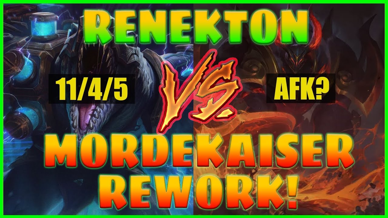 RENEKTON VS MORDEKAISER (REWORK!) PATCH 9.12! League of Legends ...