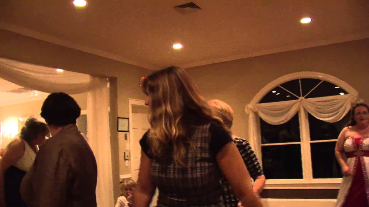 ChaCha Slide at Carla and Dave's Wedding Reception - YouTube