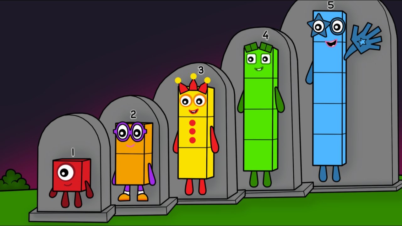 Numberblocks 1 2 3 4 5 die with a smile - Numberblocks fanmade coloring ...