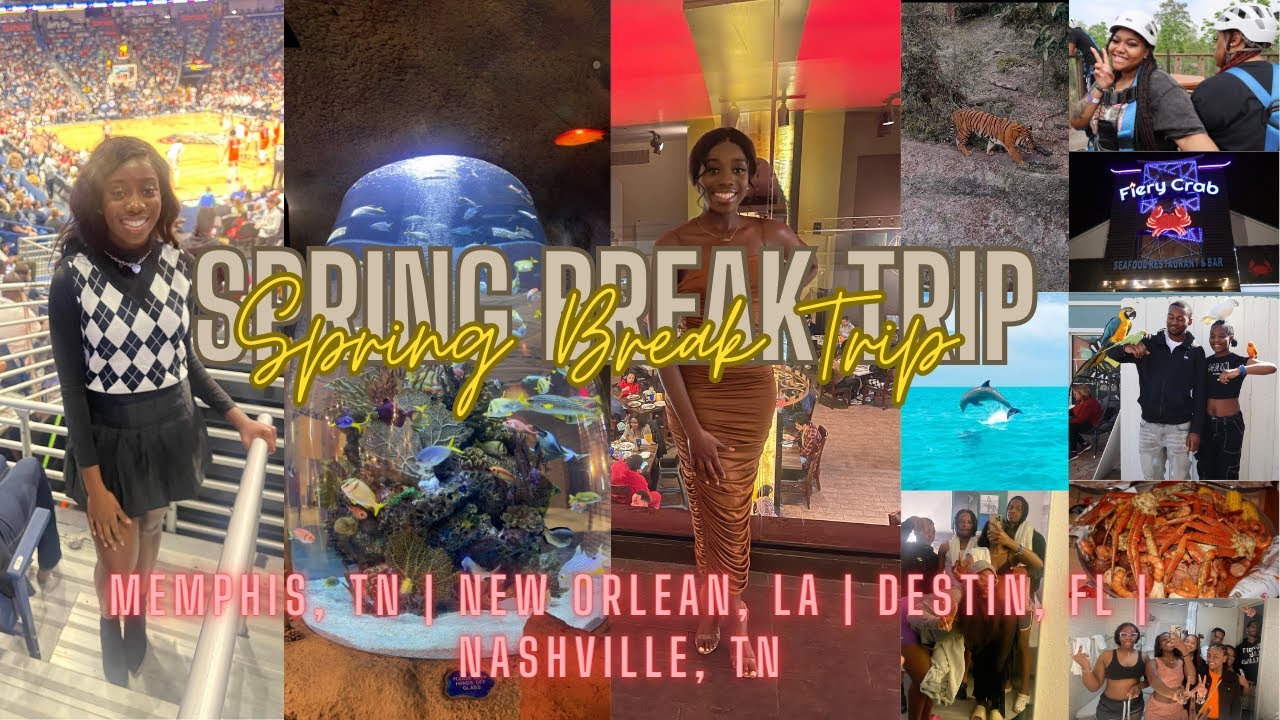 SPRING BREAK TRIP VLOG: Memphis, TN| New Orlean, LA| Destin, FL ...