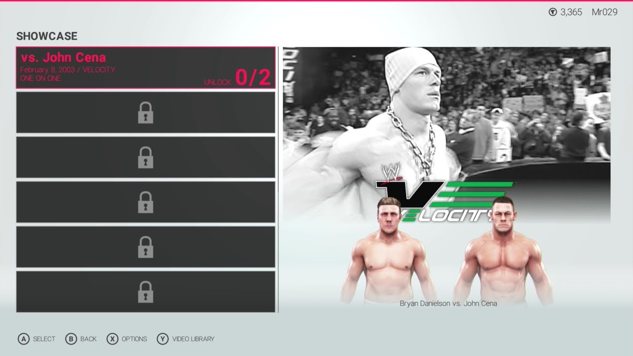 WWE2K19 | Showcase 1 | Bryan Danielson vs. John Cena WWE Velocity ...