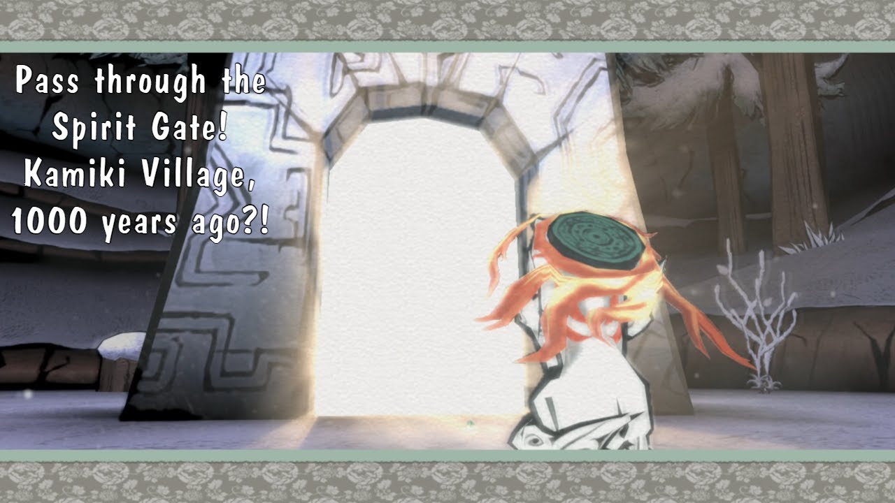 Okami Let's Play #43! Pass through the Spirit Gate! Kamiki Village ...