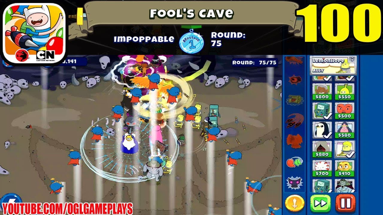 Bloons Adventure Time TD - Fool's Cave - Impoppable Mode - YouTube