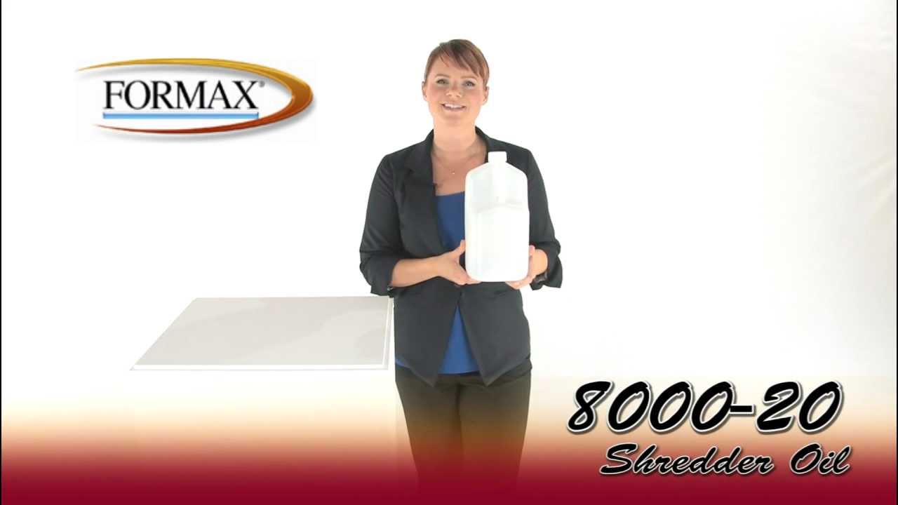 Formax 8000-20 Shredder Oil - 1 Gallon - YouTube