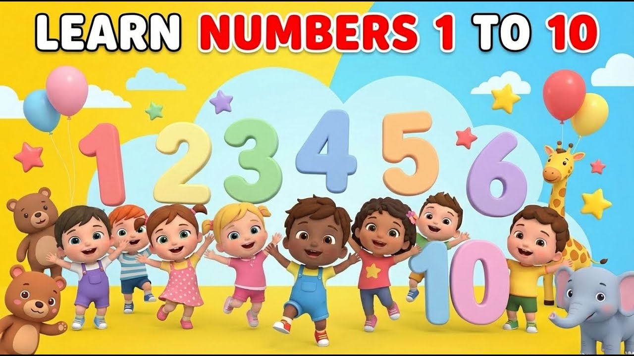 KIDS LEARNING 1 TO 10 COUNTING LIKE PHONICS AND ABCD AND ALPHABETS ...