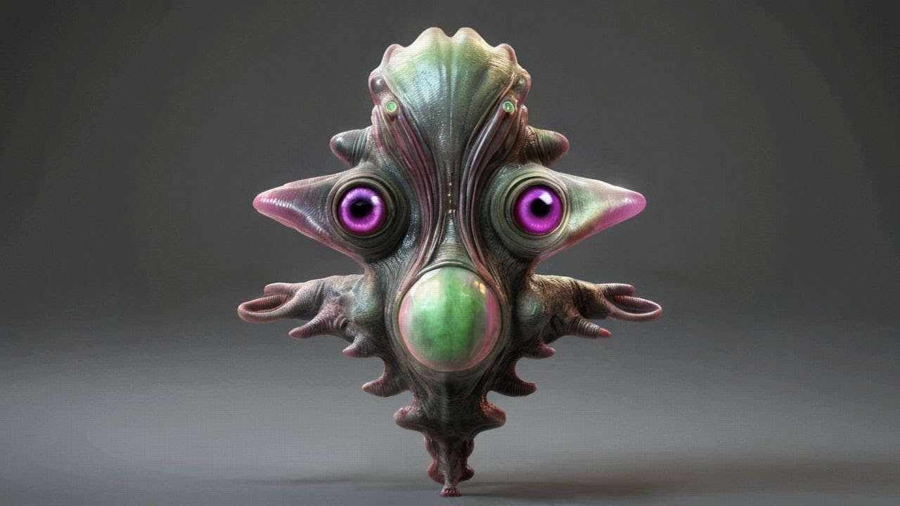 🧠Creating strange alien creature in Krita with symmetry and AI control ...
