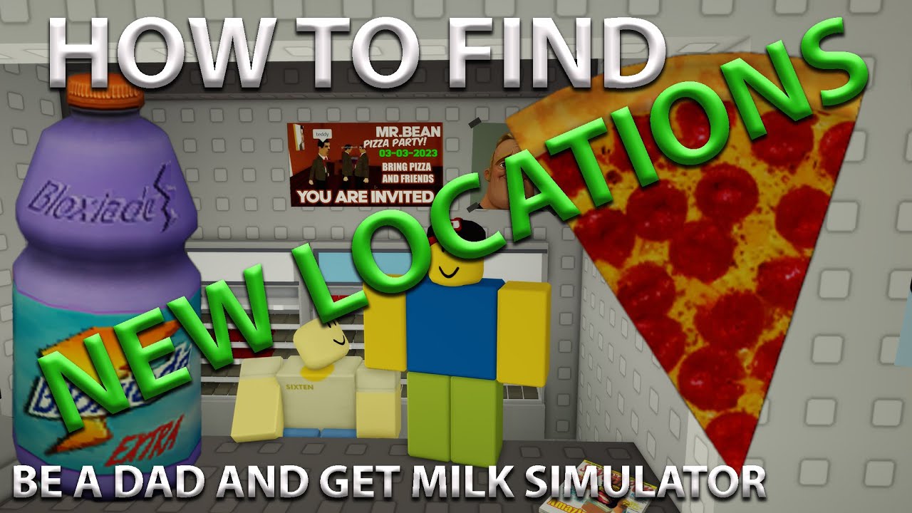 How To Find Pizza Slices and Bloxiade Bottles 🥛Be A Dad and Get Milk ...