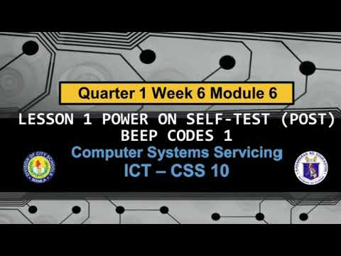Module 6 CSS 10 Power on Self Test (POST) Beep Codes - YouTube