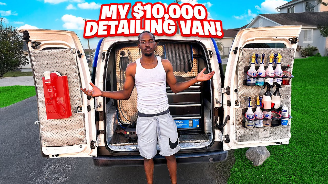 MY 10,OOO$ DETAILING VAN SET UP - YouTube