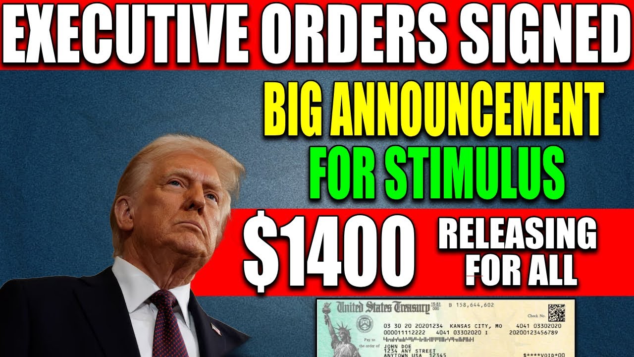 Executive order Signed! $1400 Stimulus Checks Coming THIS MONDAY! Who ...