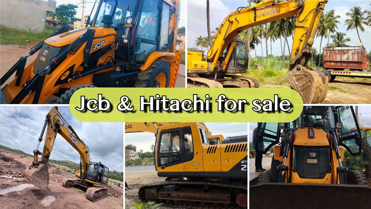 Jcb & Hitachi for sale|Used Jcb sale in karanataka|#uk_hb_tractor - YouTube