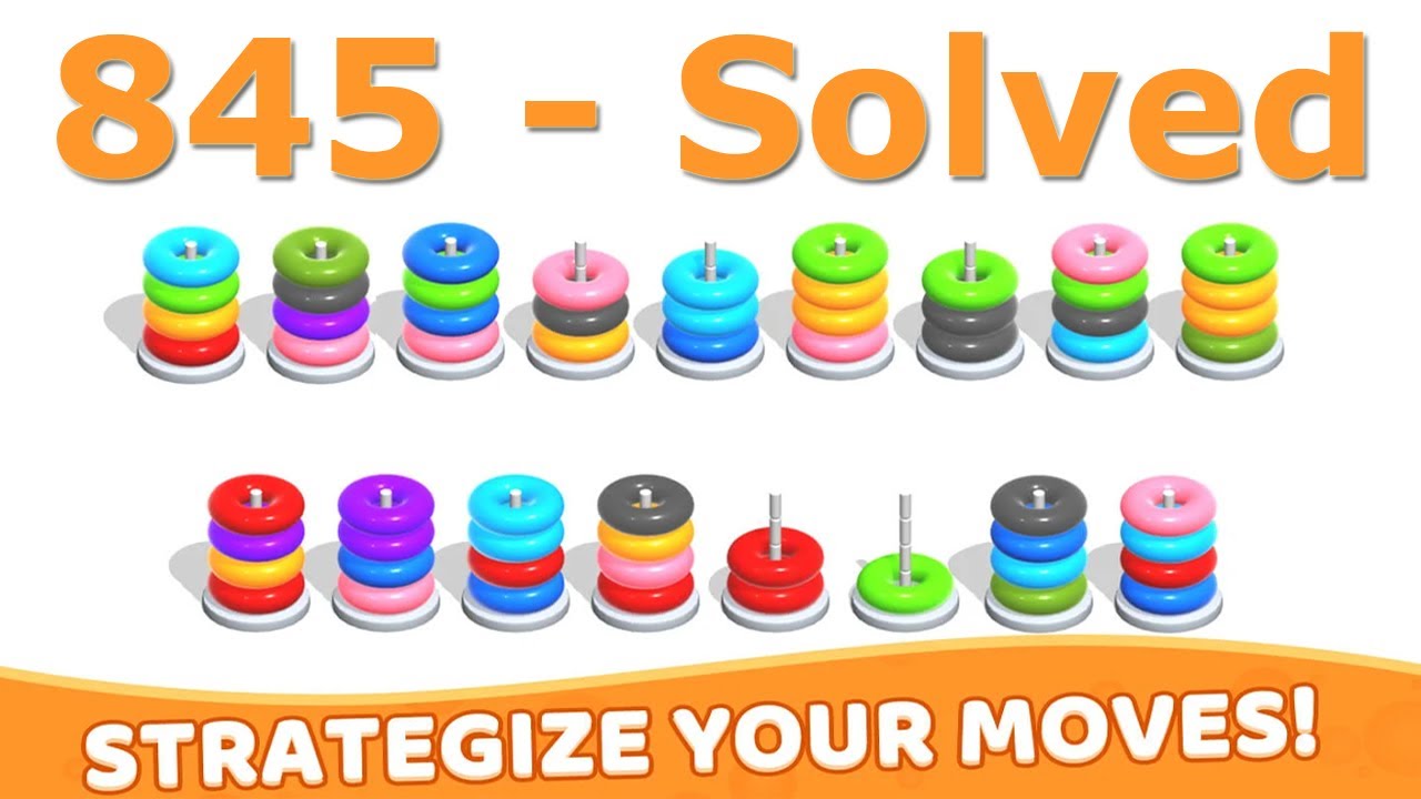 Color Hoop Stack - Level 845 - YouTube