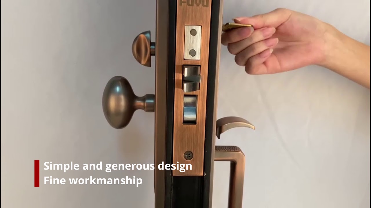 Dim Antique Copper zinc alloy entry door lock luxury designed style ...