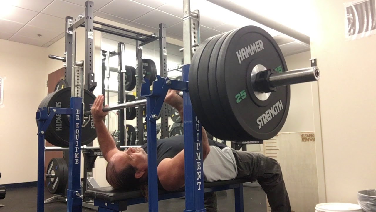 Randy 325lbs Bench Press PERFECT FORM at 60 use my signature rear exit ...