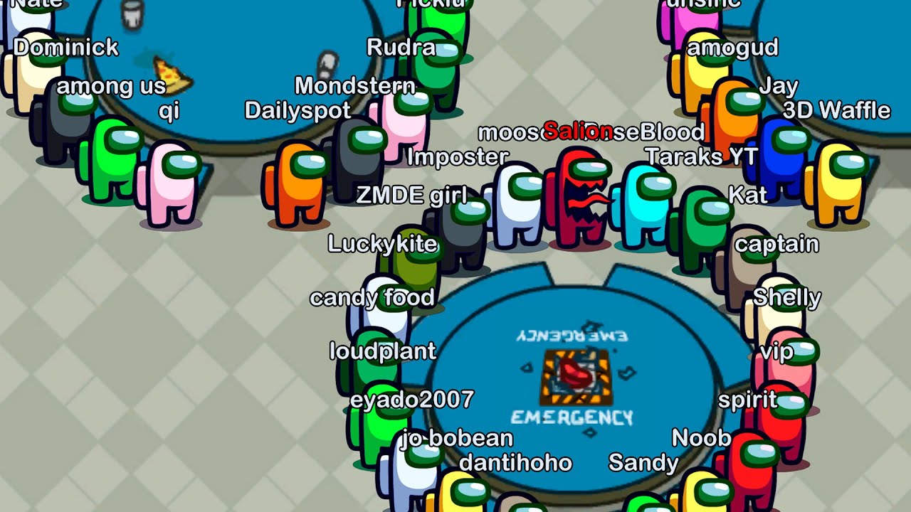 Among Us, but with 100 PLAYERS - HIDE n SEEK Mode - YouTube