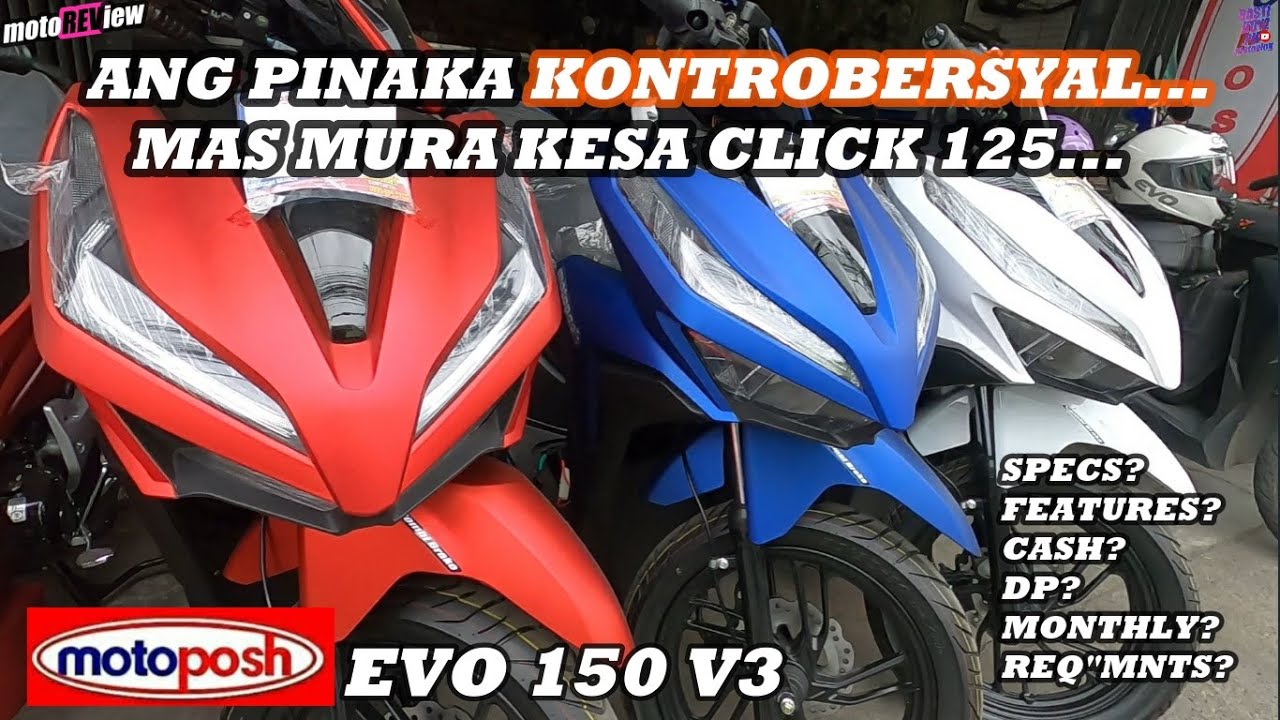 MOTOPOSH EVO 150 V3 REVIEW l MURANG SCOOTER l MOTOPOSH EVO 150 V3 PRICE ...