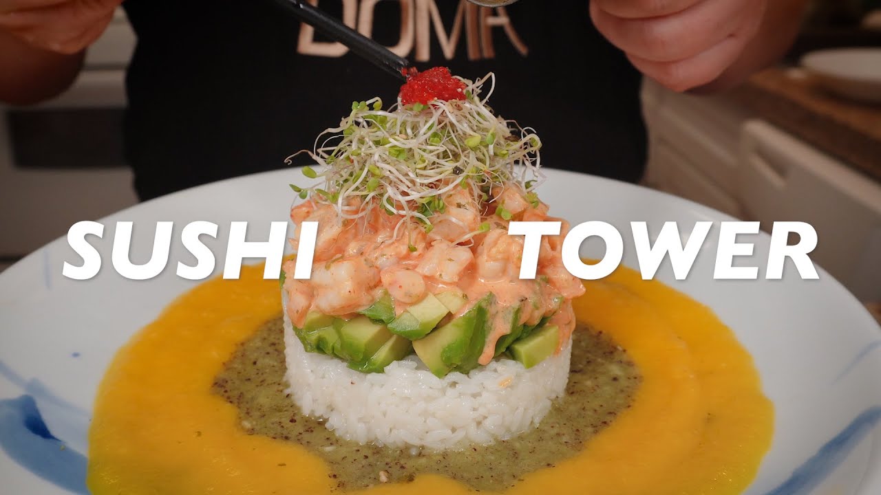 How To Make Sushi Tower | Doma Cooking - YouTube
