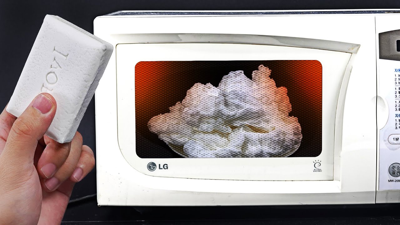 Experiment! How To Make Fluffy Cloud Soap With MicroWave Oven ...