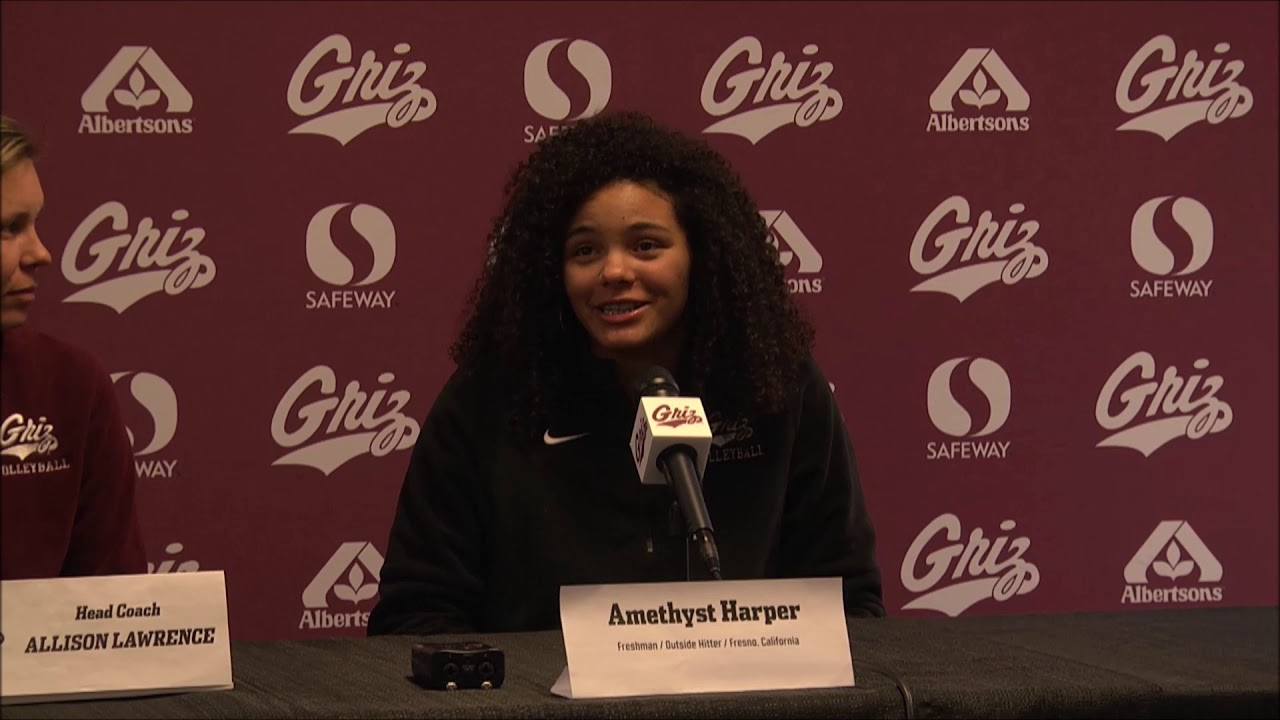 #GrizVB Weekly Press Conference with Allison Lawrence, Amethyst Harper ...