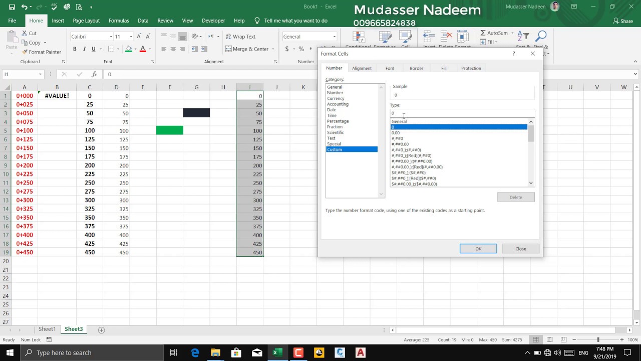 How Can Format Station Value In [MS Excel 2019] For Civil Work Part_4 ...