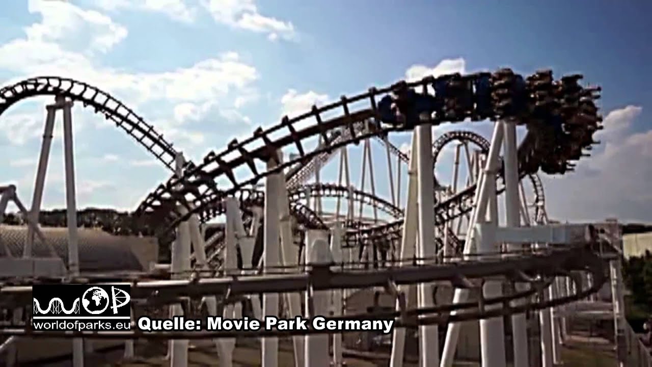 MP Xpress On & Off Ride - Movie Park - Vekoma SLC - Inverted Coaster ...