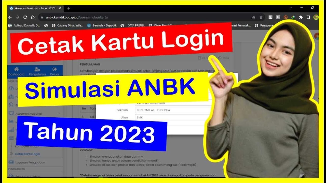 Cetak Kartu Login Simulasi ANBK 2023 - YouTube