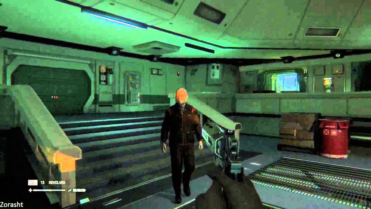 Alien Isolation - 7 head shots to kill a synthetic - YouTube