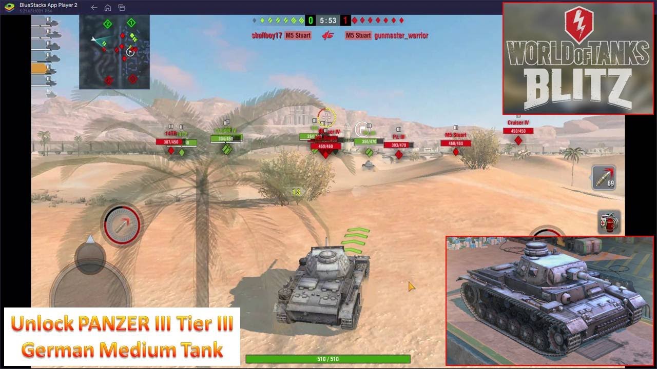 World of Tanks Blitz - Unlock German Panzer III Tier III Medium Tank ...