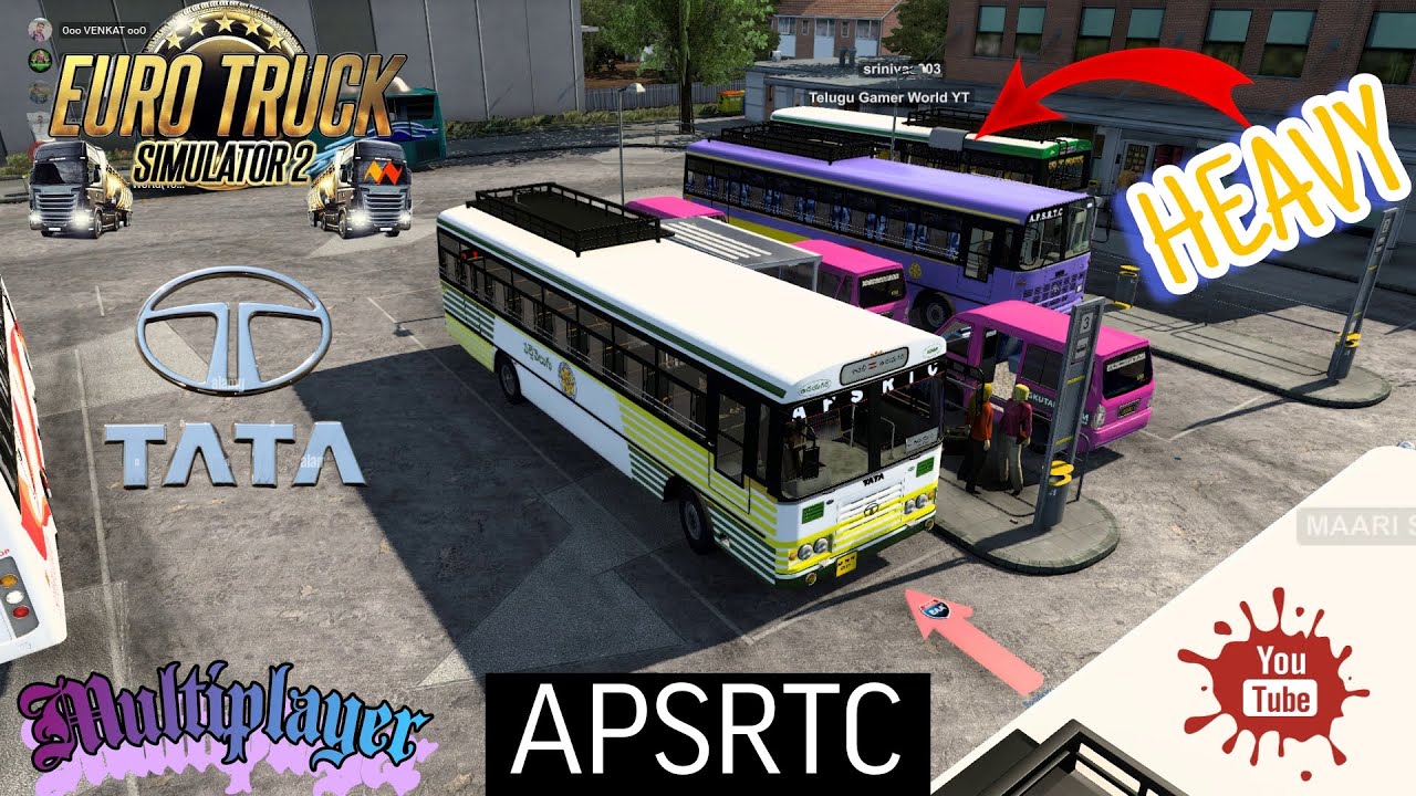 ETS2 Pallevelugu [APSRTC & TSRTC] BUSES RUSH HOUR, Convoy Heavy Drivers ...