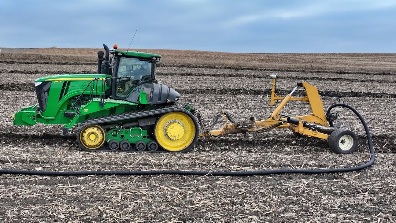 Plowing in tile with the 9570rt for the first time! - YouTube