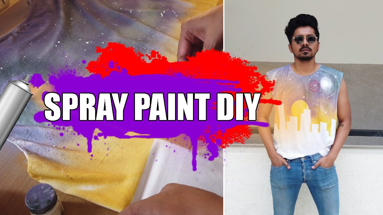 DIY Spray Paint Tank Top - YouTube
