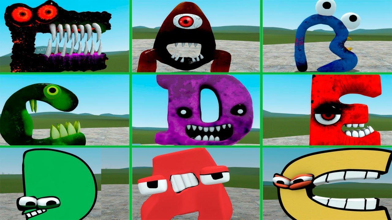 ⚡ NIGHTMARE ALPHABET LORE FAMILY! In Garry's mod! - YouTube