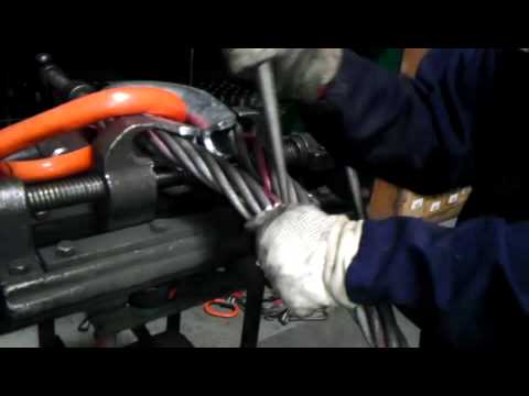 Tri State Wire Rope splicing 1-1/2" wire rope - YouTube