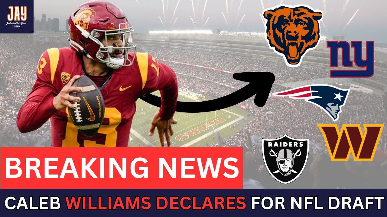 BREAKING: Caleb Williams DECLARES For 2024 NFL Draft. Chicago Bears News & Rumors - YouTube