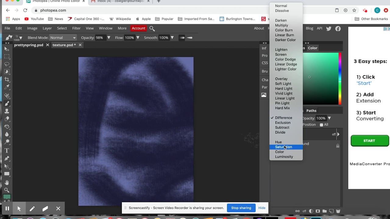 Photopea - Implied Texture Background - YouTube