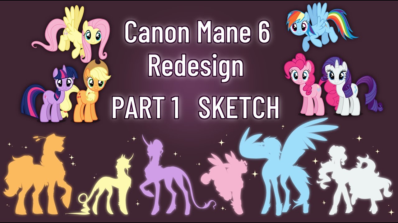 Canon Mane 6 Redesign PART 1 - Speedpaint MLP - YouTube