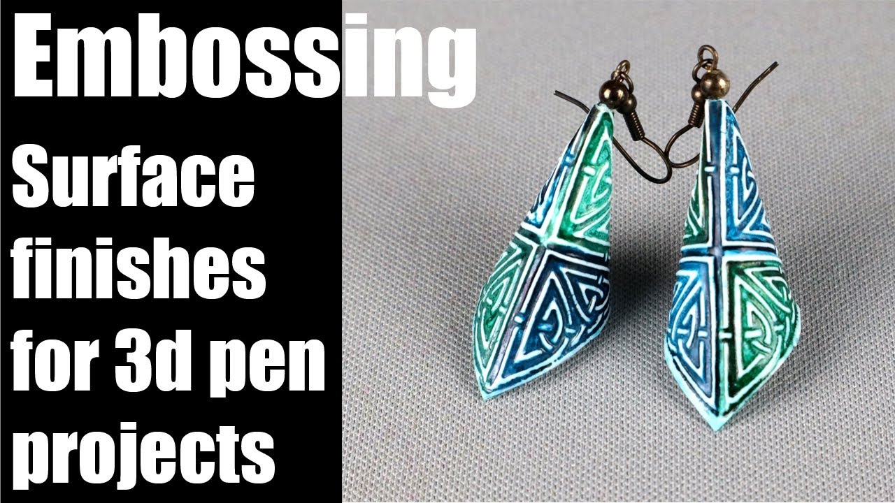How to print texture on 3D pen projects - Embossing - YouTube