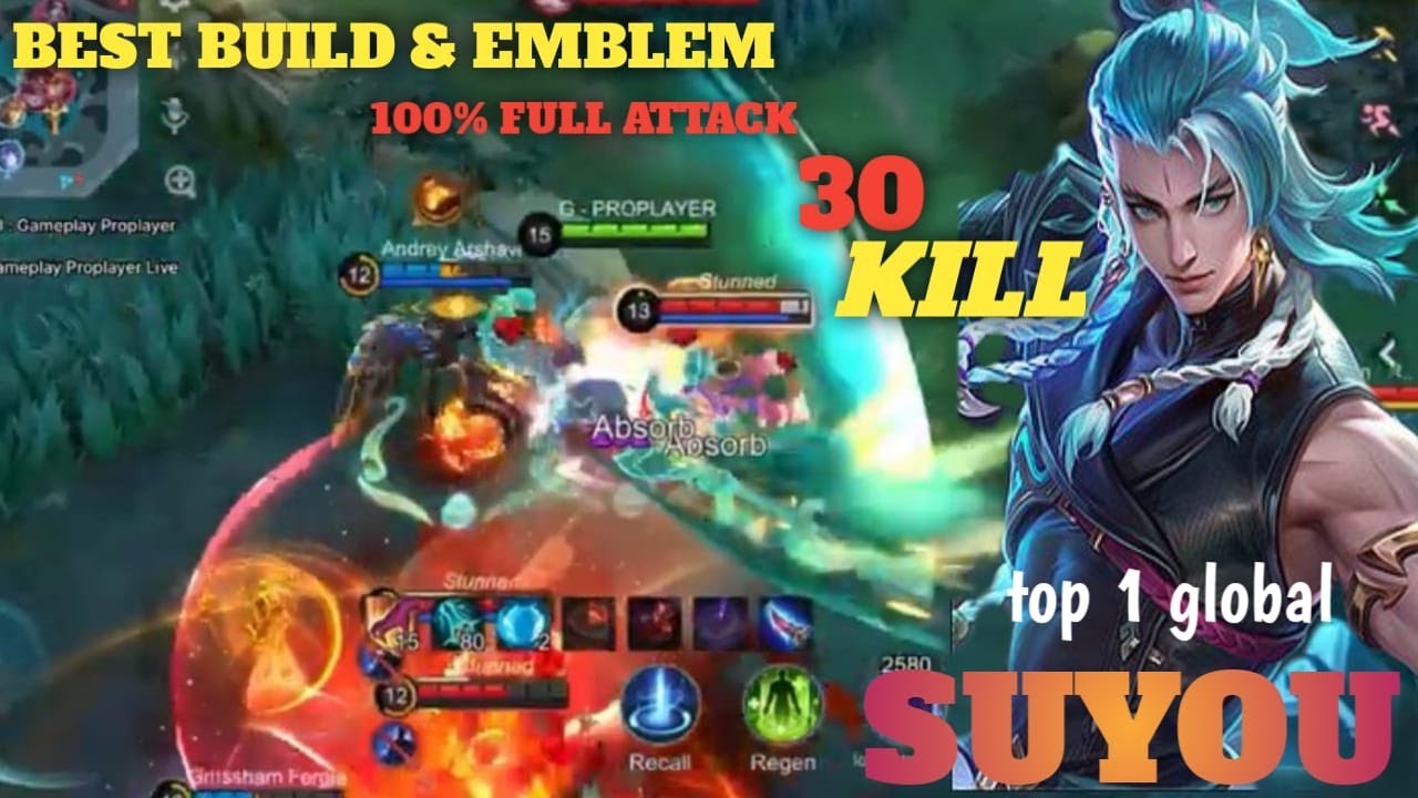 30 KILL + MENIAC - BUILD & EMBLEM TERSAKIT SUYOU ( BEST GAMEPLAY SUYOU ...