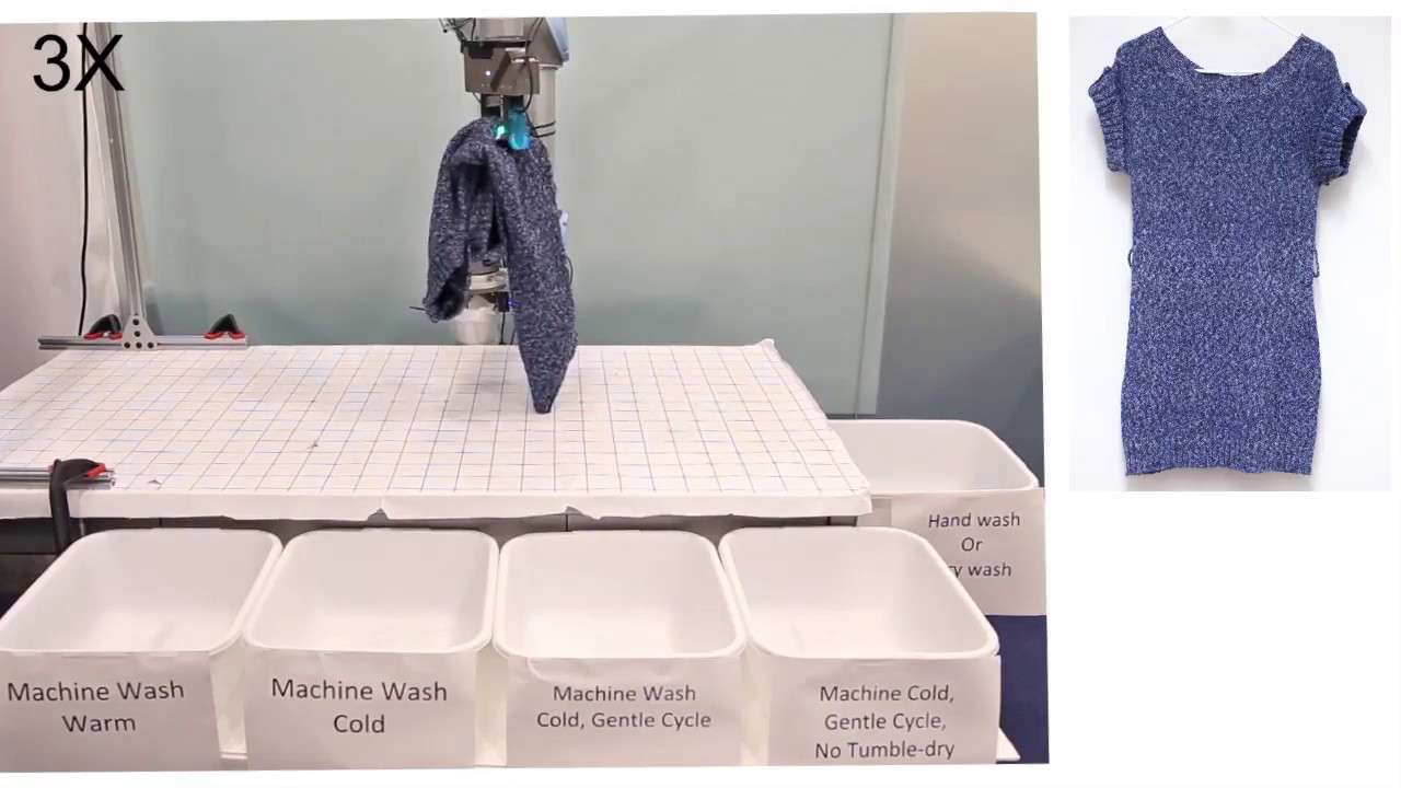 Clothing perception and laundry sorting with robot touch sensing - YouTube
