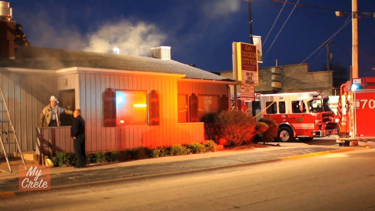 Fire at Cal’s Chicken City in Crete, IL - YouTube