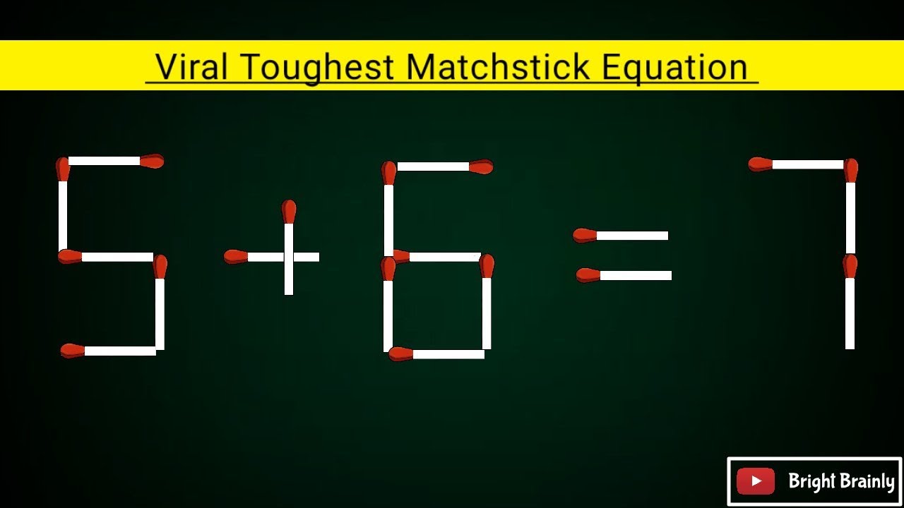 Viral Toughest Matchstick Equations | puzzles| riddles| matchstick #matchstick #matchstick - YouTube