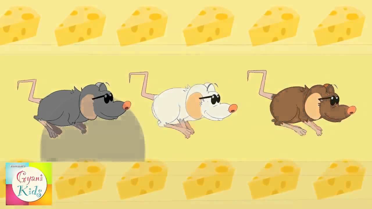Three Blind Mice Nursery Rhyme Cartoon Animation Song For Children ...