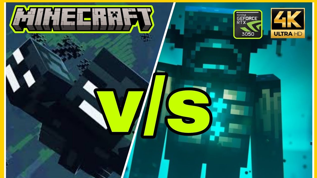 Wither V/S Warden🔥🔥 || Ultra 4K RTX 3050 Gameplay || #minecraft # ...