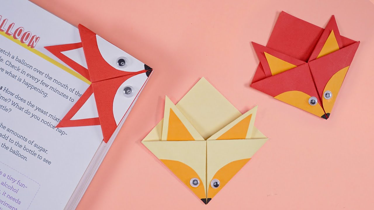Cute Fox Bookmark Origami For Students | Easy Origami Tutorials #Shorts ...