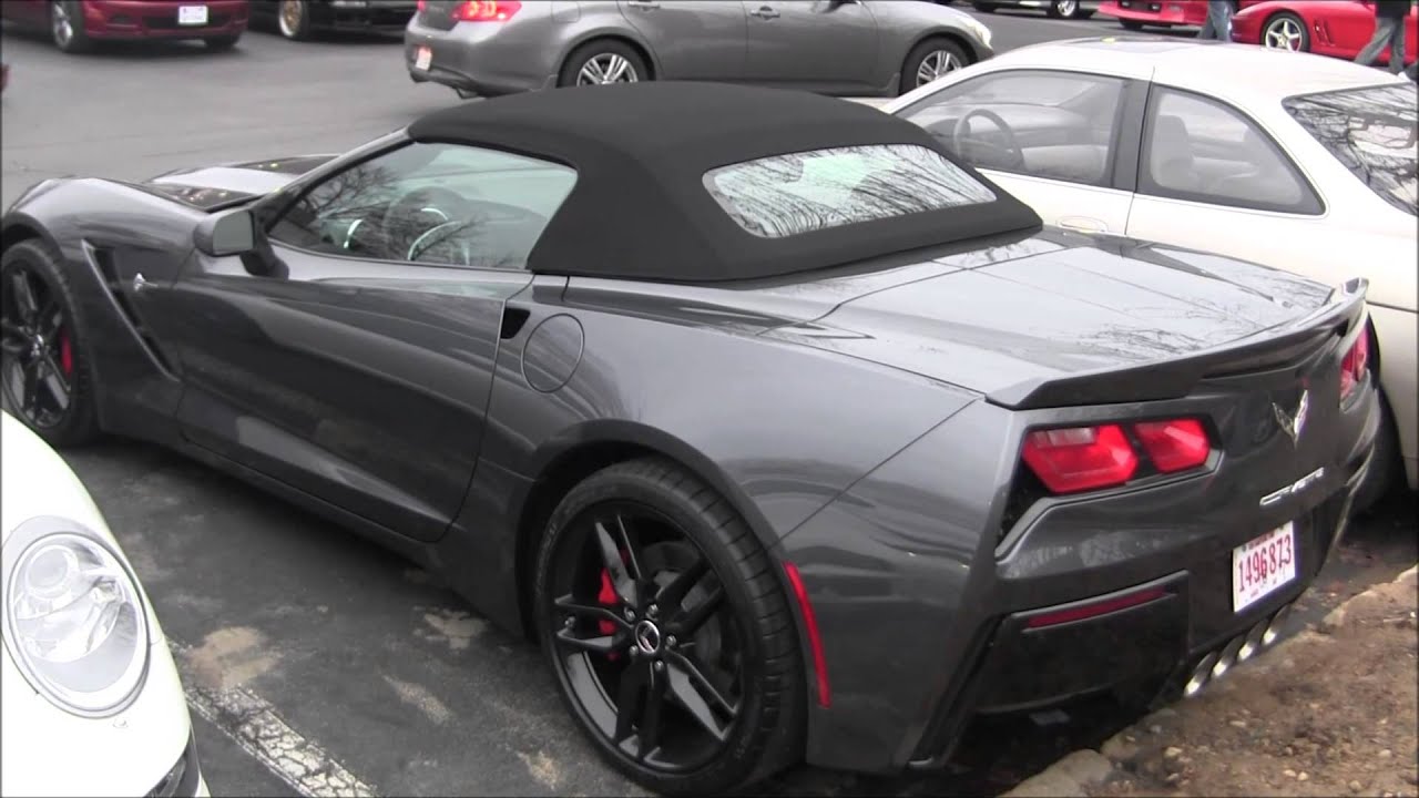 2015 Corvette C7 Convertible in grey - YouTube