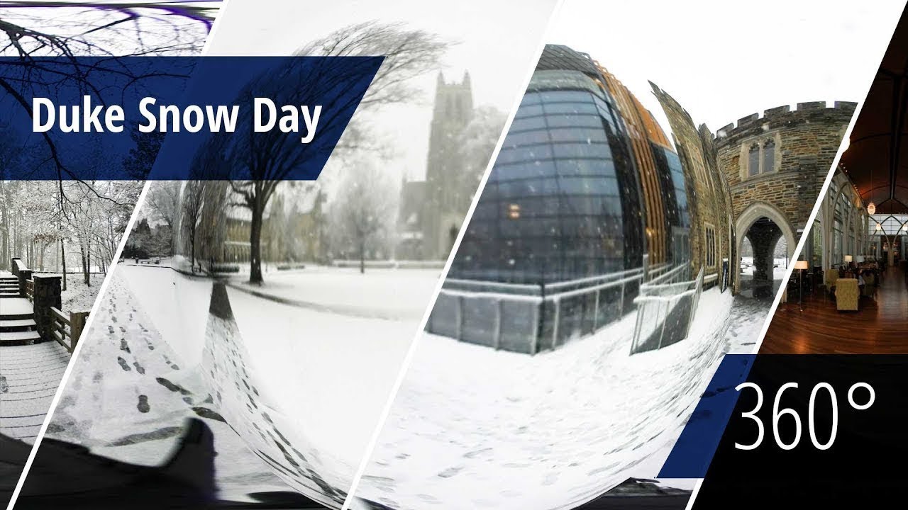 Snowfall on Duke's Campus (360° video) - YouTube