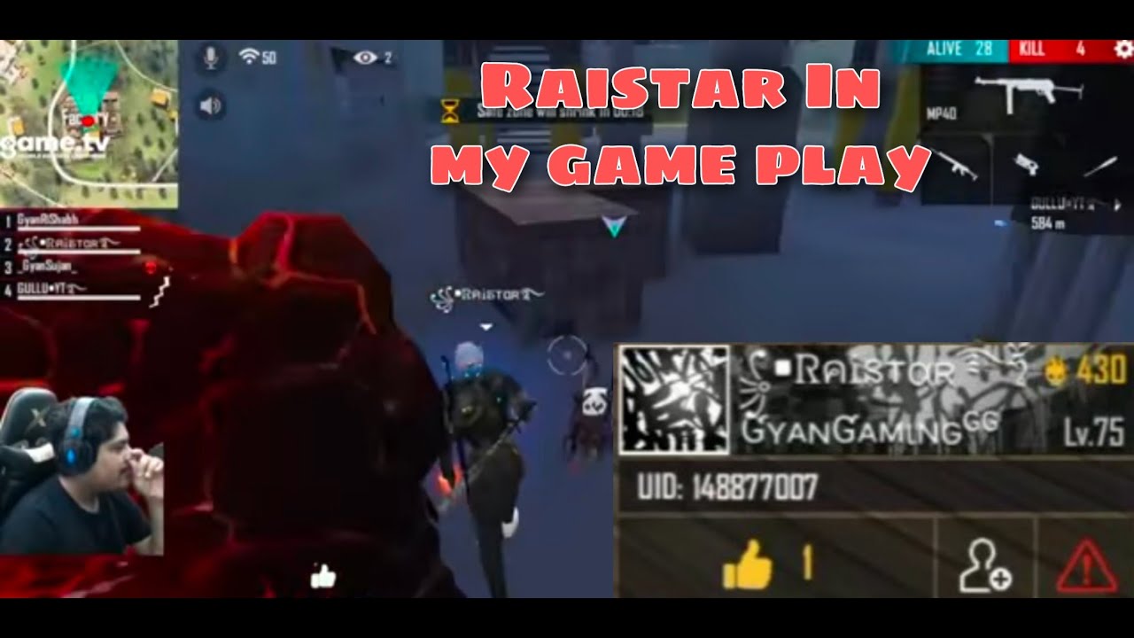 OMG Real Raistar in my game play 😮// Raistarfreefire //@RaiStar ...