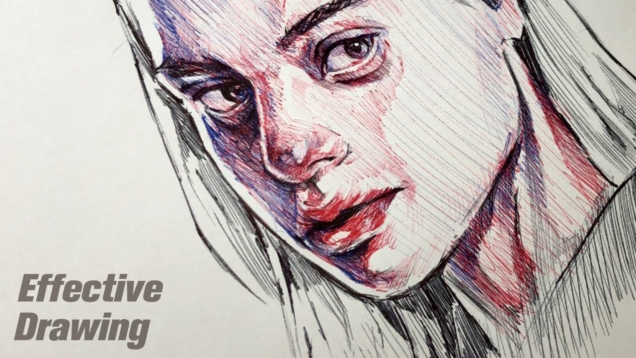 Effective Drawing - Face drawing Time lapse - YouTube